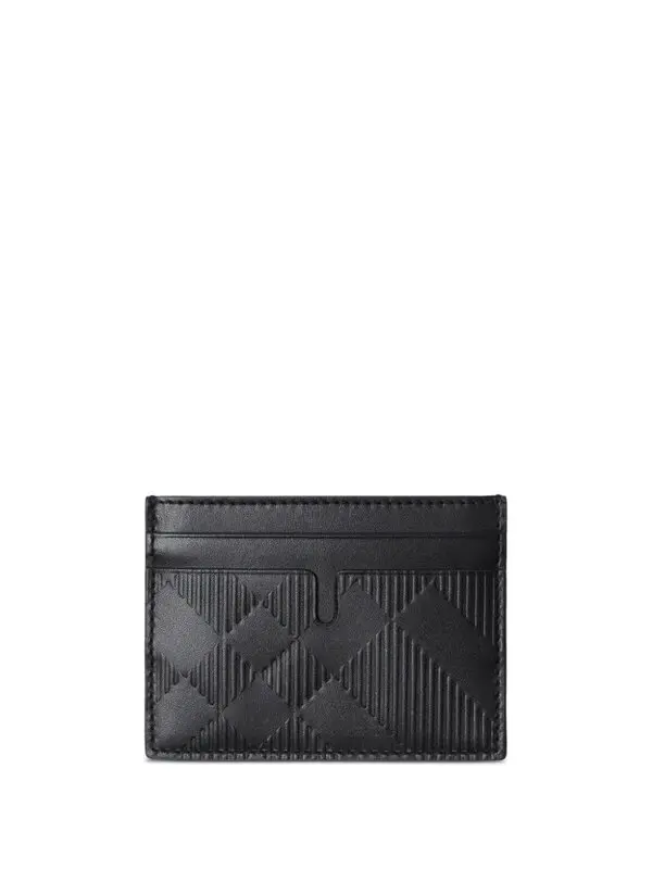 Burberry Check-pattern Leather Cardholder