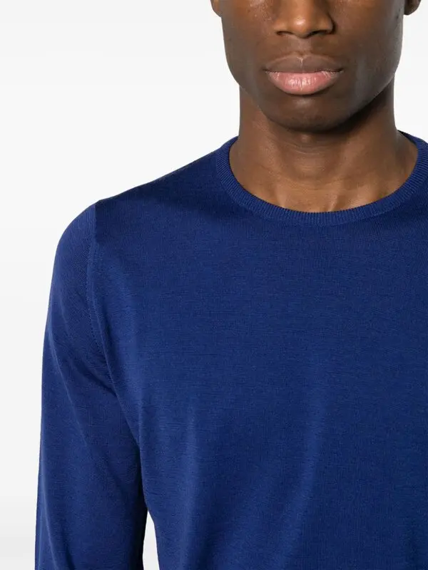 John Smedley Fine-knit Merino Wool Jumper - Blue