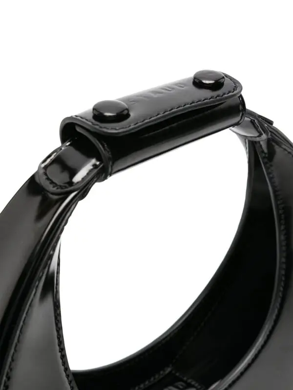 Staud Mini Moon Patent Leather Bag - Black