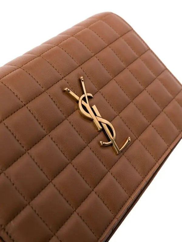 Saint Laurent Cassandre Matelassé Logo-plaque Clutch Bag