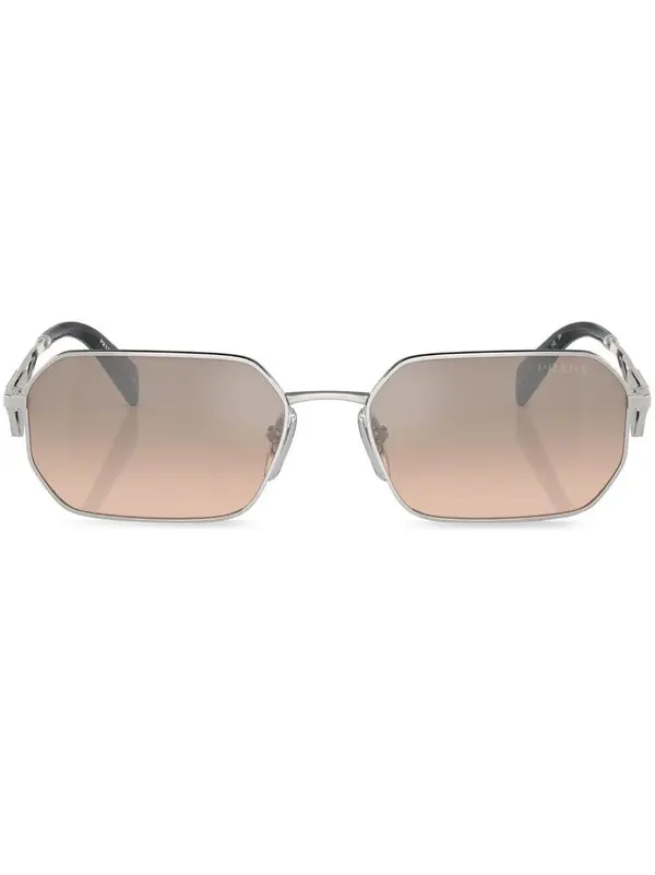 Prada Rectangle-frame Sunglasses - Gold