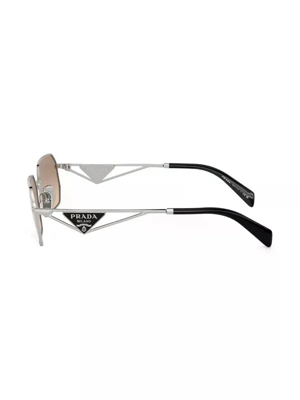 Prada Rectangle-frame Sunglasses - Silver
