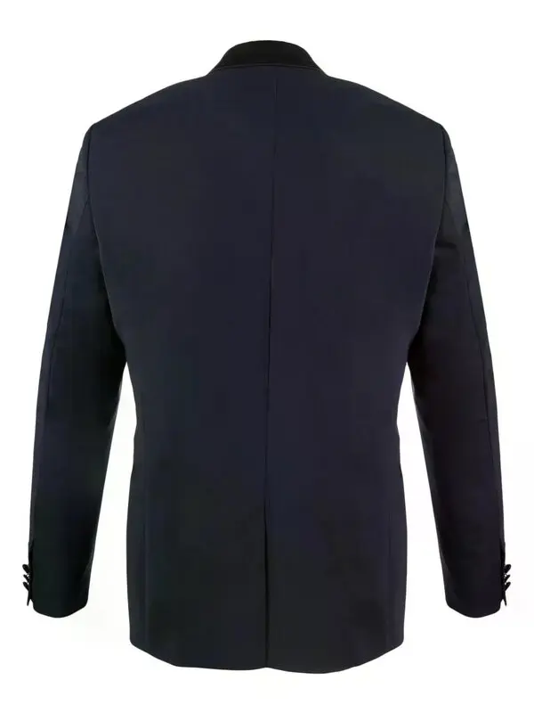 Hugo Single-breasted Tuxedo Blazer - Blue