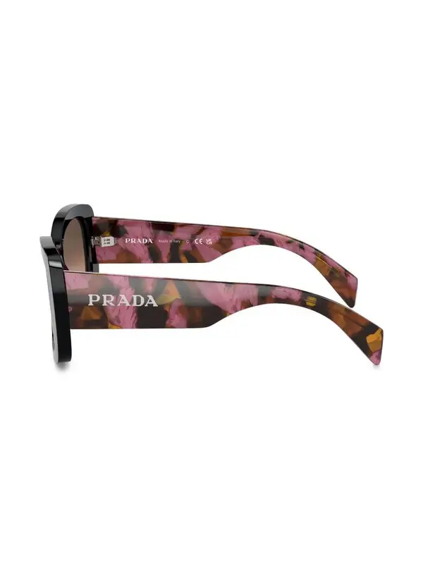 Prada Logo-lettering Square Sunglasses - Purple