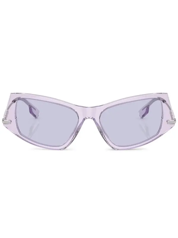 Burberry Logo-plaque Cat-eye Sunglasses - Purple