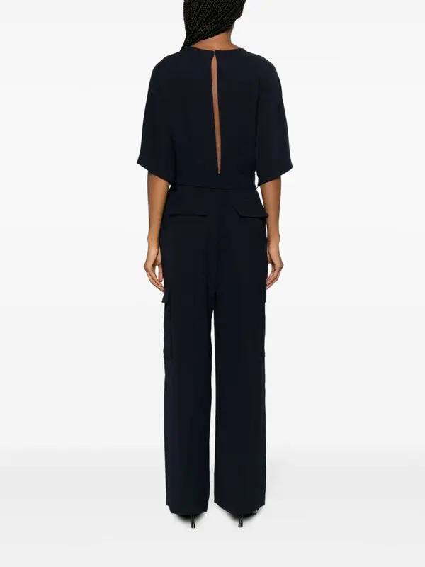 P.a.r.o.s.h Poker Short-sleeve Jumpsuit - Blue