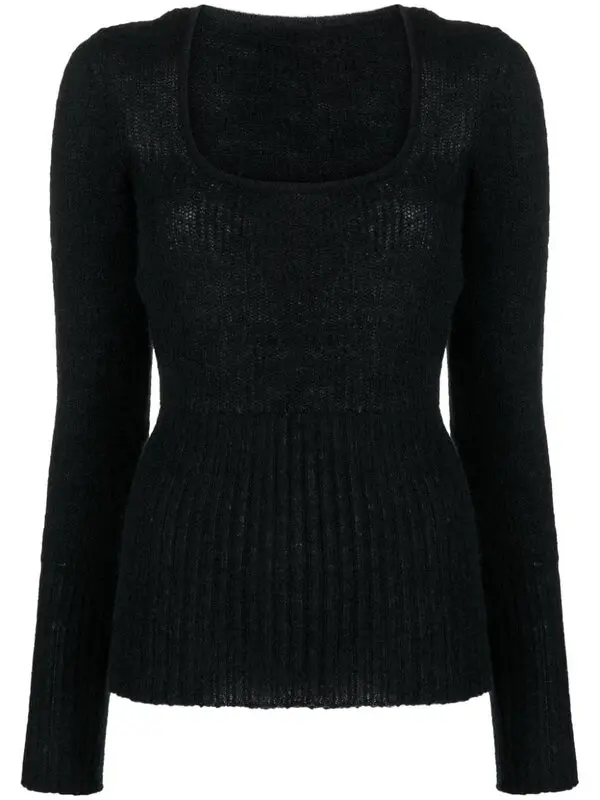 Jacquemus Dao Square-neck Jumper - Black