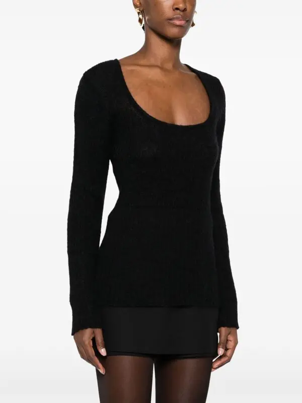 Jacquemus Dao Square-neck Jumper - Black