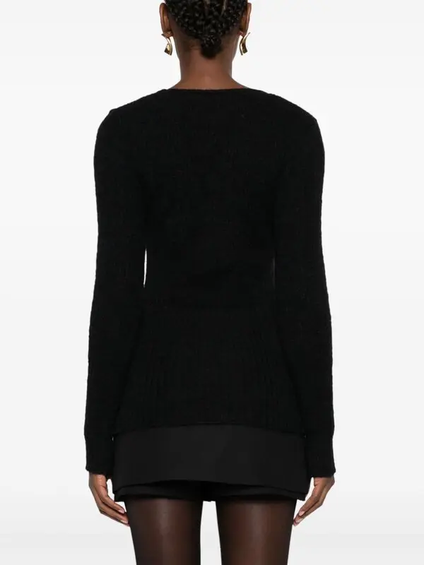 Jacquemus Dao Square-neck Jumper - Black