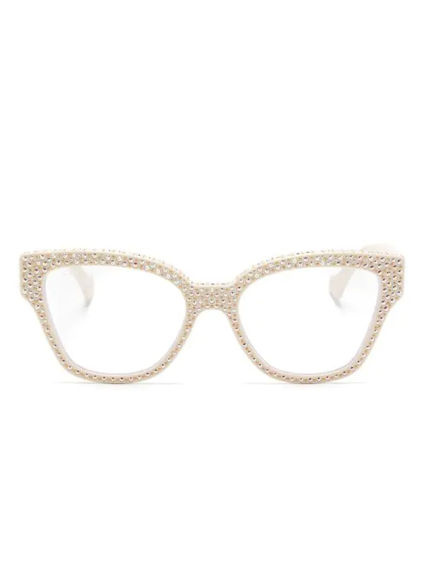 Gucci Crystal-embellished Cat-eye Glasses