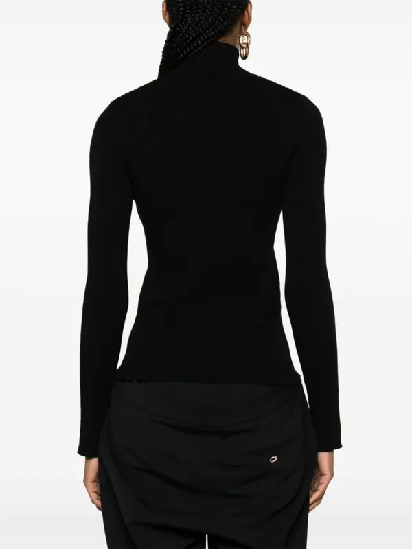 COURREGES Logo-embroidered Cut-out Jumper