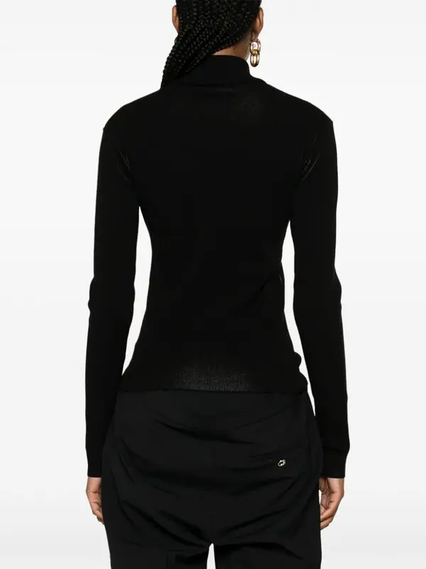COURREGES Logo-intarsia Cut-out Jumper