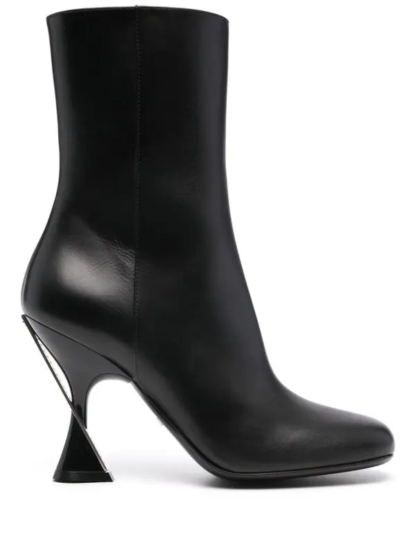 Gucci 95mm Leather Ankle Boots