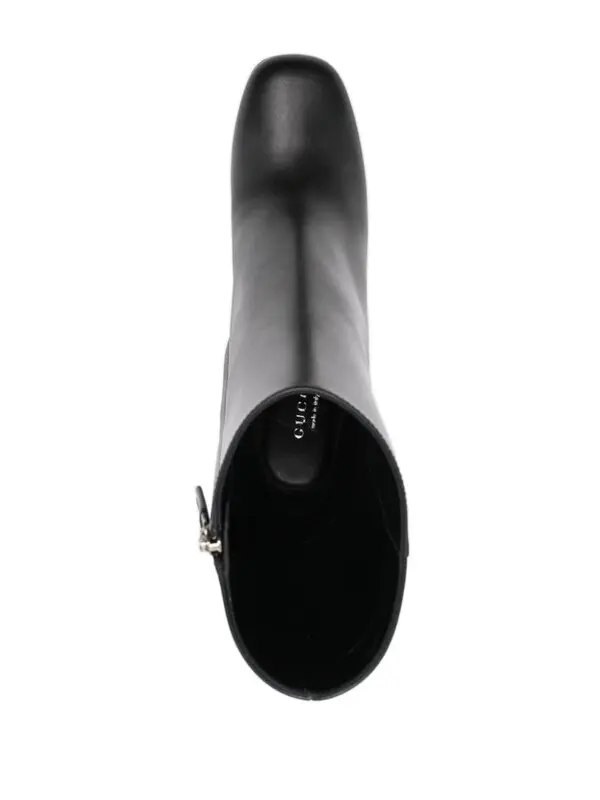 Gucci 95mm Leather Ankle Boots