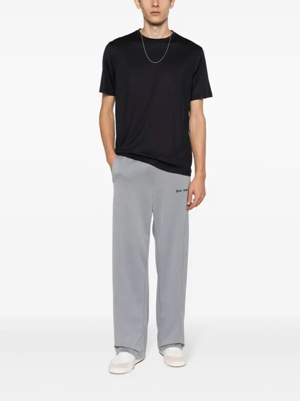 Emporio Armani Logo-embroidered Cotton T-shirt - Blue
