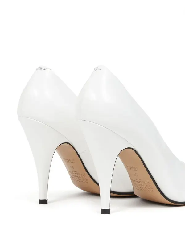MAISON MARGIELA Tabi Patent-leather Pumps - White