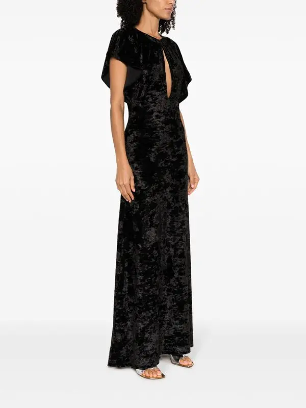 Moschino Cut-out Velvet Maxi Dress