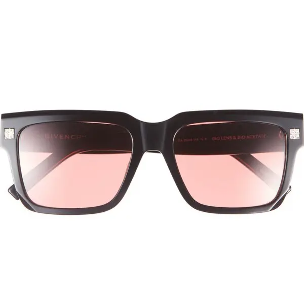 Givenchy Gv Day Square Sunglasses - Shiny Black /bordeaux