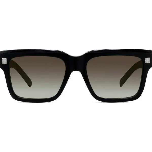Givenchy Gv Day Square Sunglasses - Shiny Black/gradient Smoke