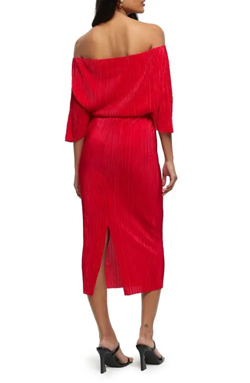 green emerald velvet dress Arielle Off Shoulder Ruffle Midi Dress / Plum | Meshki