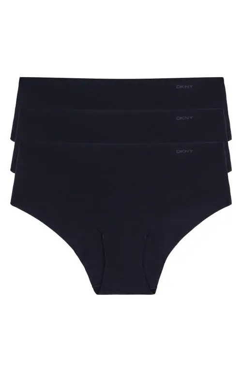 Dkny Litewear Cut Anywear 3-pack Hipster Panties - Dk Black