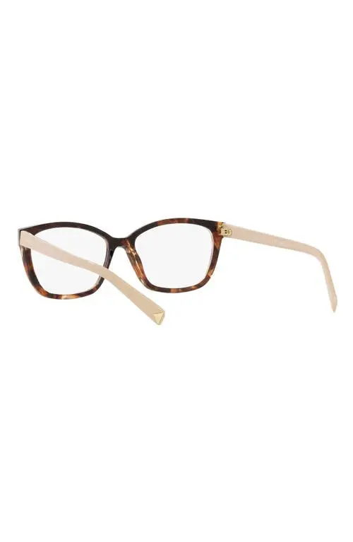 Prada 53mm Rectangle Eyeglasses - Caramel