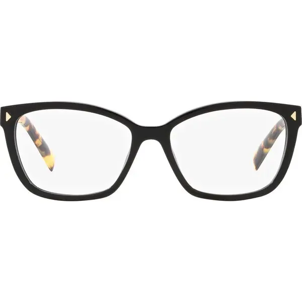Prada 53mm Rectangle Eyeglasses - Matte Black