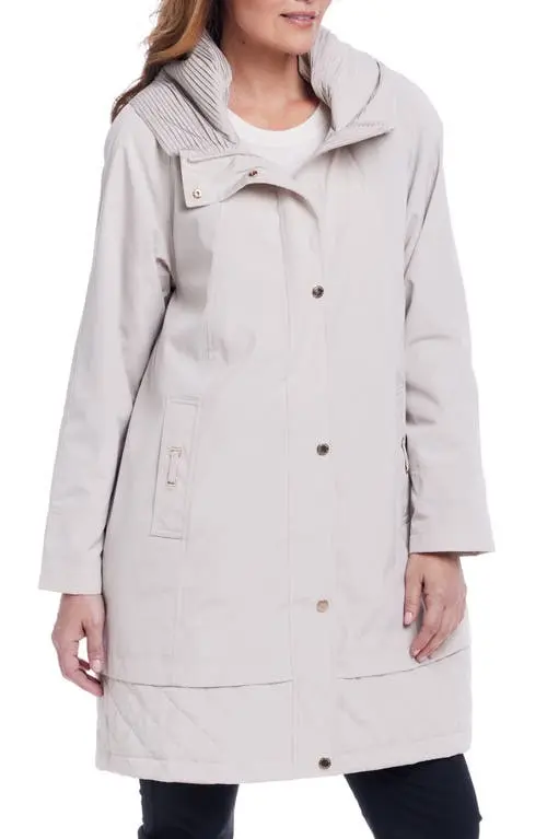 Gallery Water-resistant Hooded Rain Coat - Greydnu