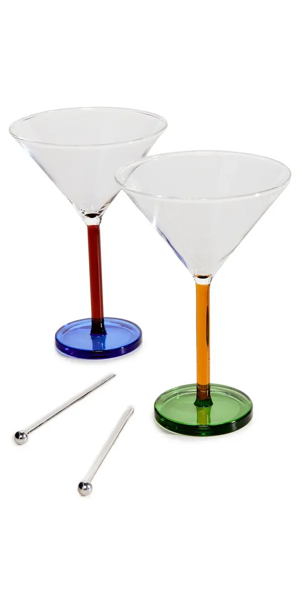 SOPHIE LOU JACOBSEN Piano Cocktail Glass Set - Dizzy
