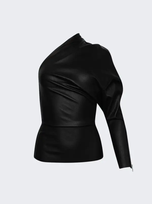 Rick Owens One-sleeve Leather Top