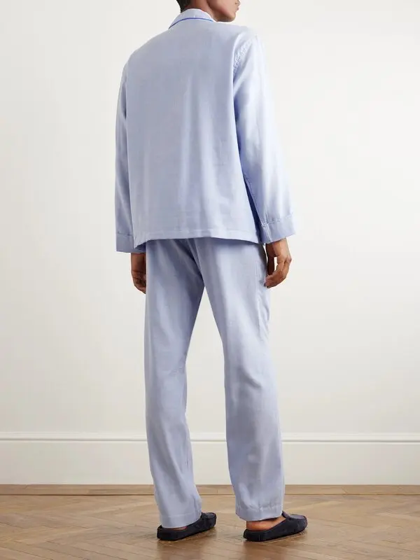 Thom Sweeney Cotton-twill Pyjama Set