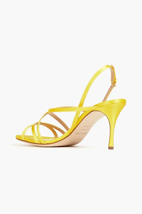 SERGIO ROSSI Bon Ton Slingback Sandals - Yellow