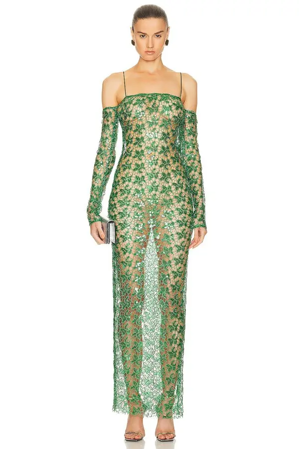 The New Arrivals By Ilkyaz Ozel Moss Dress In Jade Imperial - 82% Off |  Editorialist