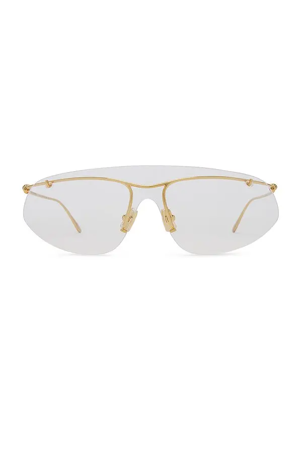 Bottega Veneta Knot Sunglasses - Shiny Gold & Clear