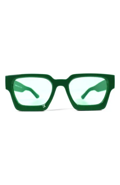 Wisdom Frame 6 53mm Square Sunglasses - Green | Editorialist display picture 1