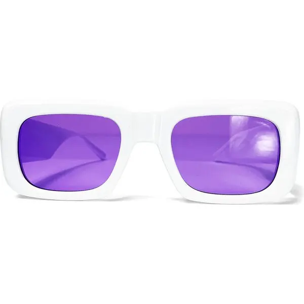 WISDOM Frame 1 52mm Square Sunglasses - White