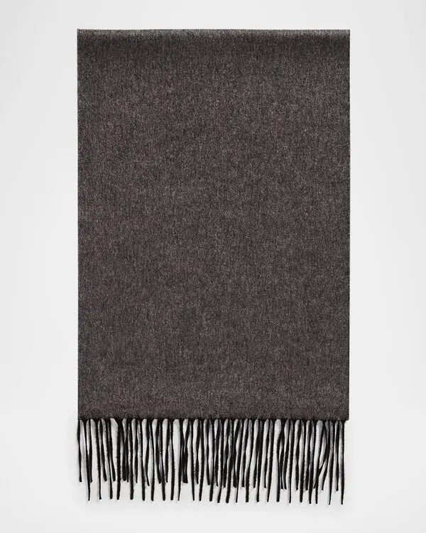 PIACENZA CASHMERE 1733 Two-tone Cashmere-silk Scarf - 42 Black Grey