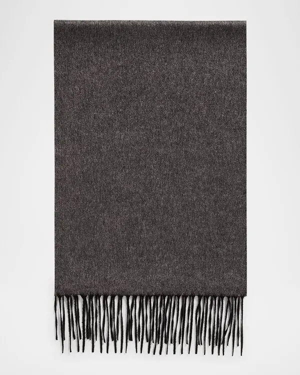 PIACENZA CASHMERE 1733 Two-tone Cashmere-silk Scarf - Black Gray
