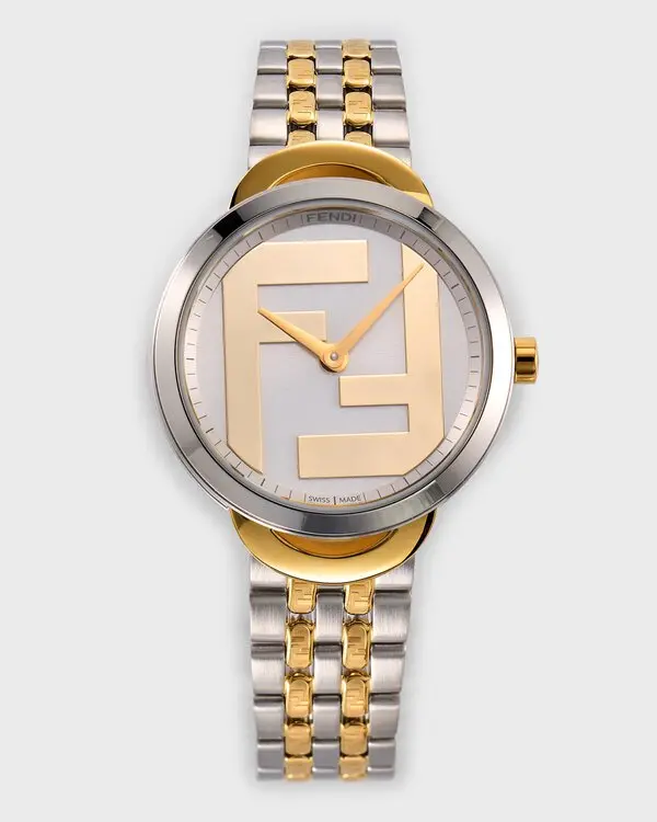 Fendi 30mm Two-Tone Bracelet Watch Argento Oro Editorialist - Main Image
