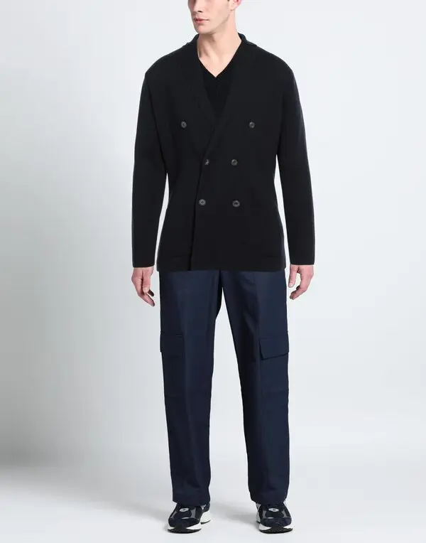 FILIPPO DE LAURENTIIS Dark Merino Wool Cardigan - Blue