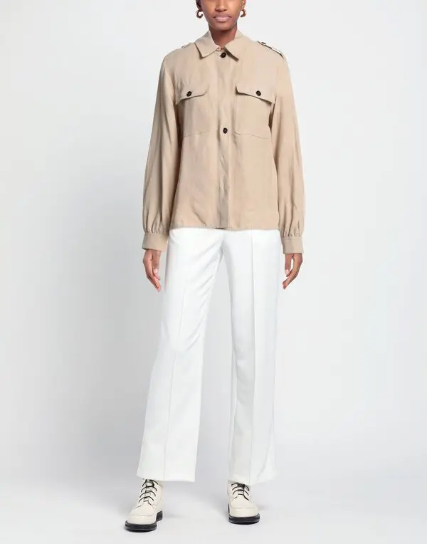 Woolrich Viscose And Linen Shirt - Beige