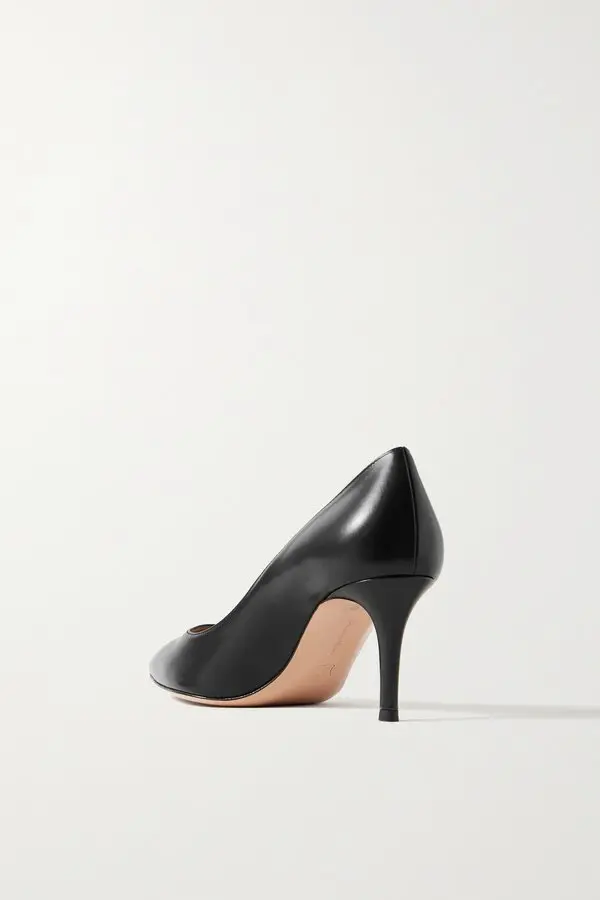 GIANVITO ROSSI 70 Leather Pumps - Black