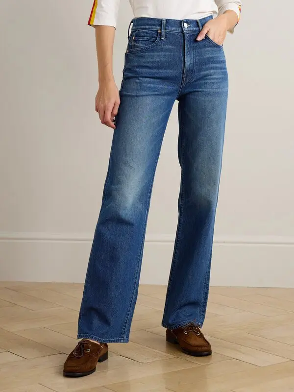 MOTHER The Kick It High-rise Straight-leg Jeans