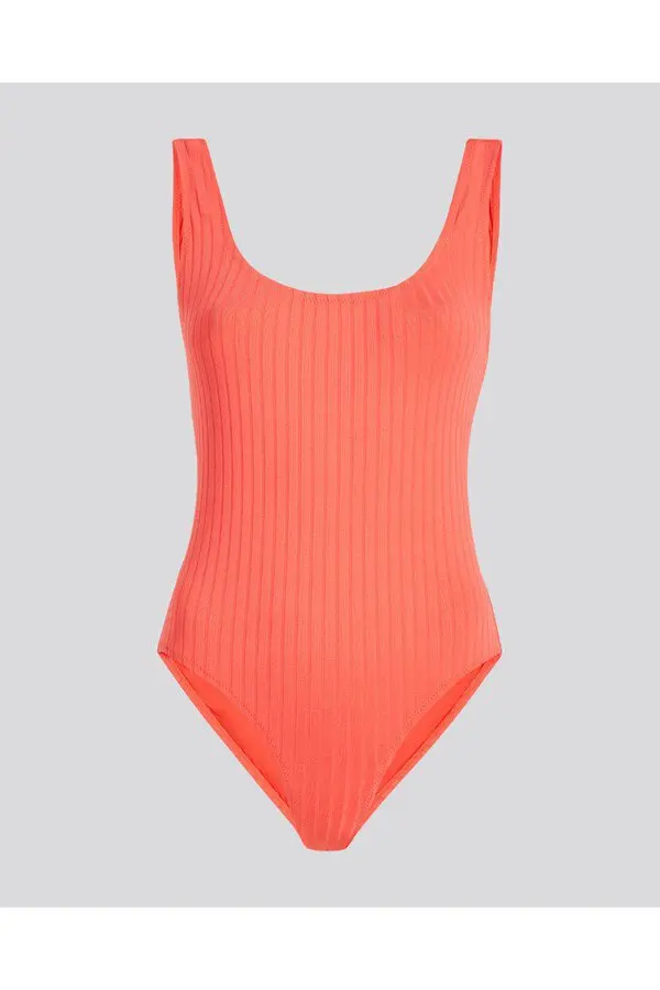 Solid & Striped Anne-marie Ribbed One Piece - Orange