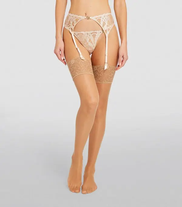 Falke Lace-trim Seidenglatt 15 Stockings - Nude