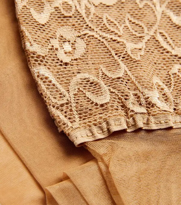 Falke Lace-trim Seidenglatt 15 Stockings - Nude