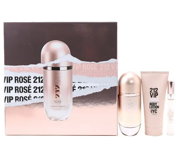 Carolina Herrera 212 Vip Rose Eau De Parfum 3-p C Set - One-color
