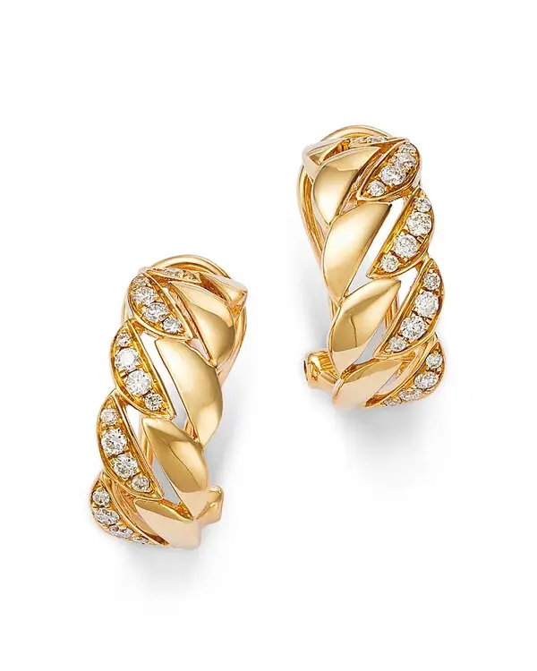 Bloomingdale'S Diamond Hoop Earrings, 0.25 Tcw - Gold
