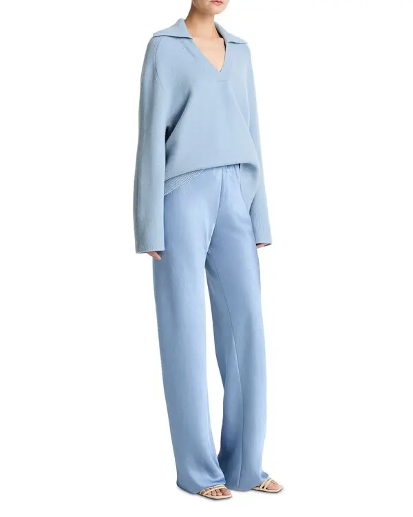 Vince Fluid Satin Bias Pant - Pacific