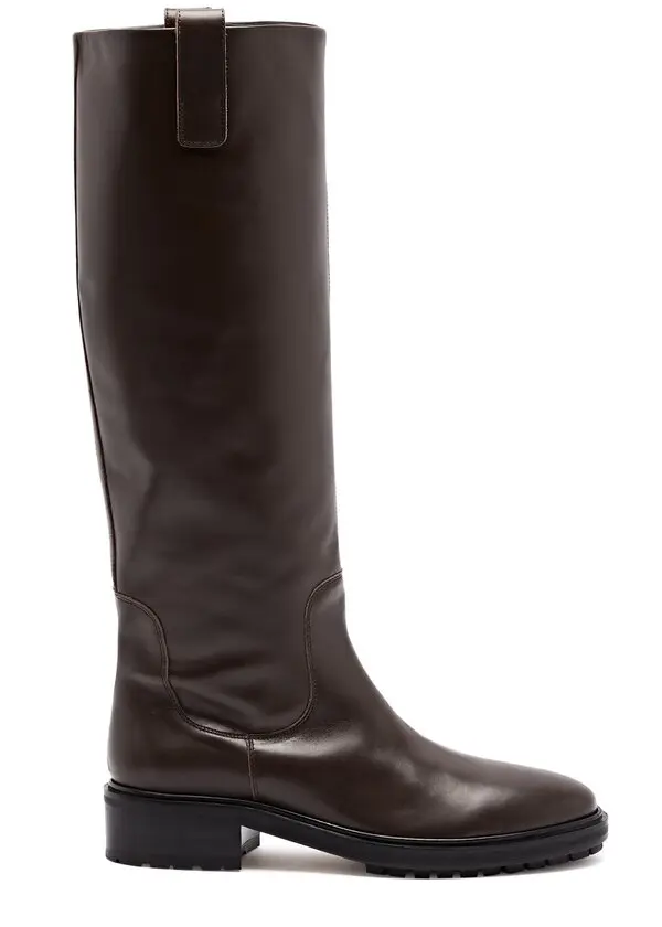 AeydĒ Henry Knee-high Leather Boots - Brown